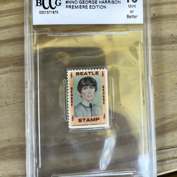 Art | Rare Mint Rated 1 1964 George Harrison Beatle Stamp Encased Rare ...